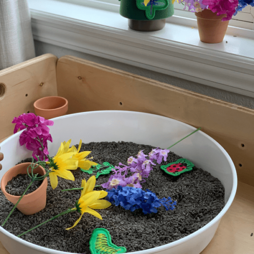 Fun Garden Sensory Bin For Toddlers - Jasmine Ansah