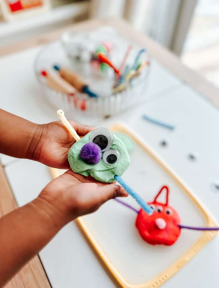 Simple Monster Playdough Activity For Preschool - Jasmine Ansah